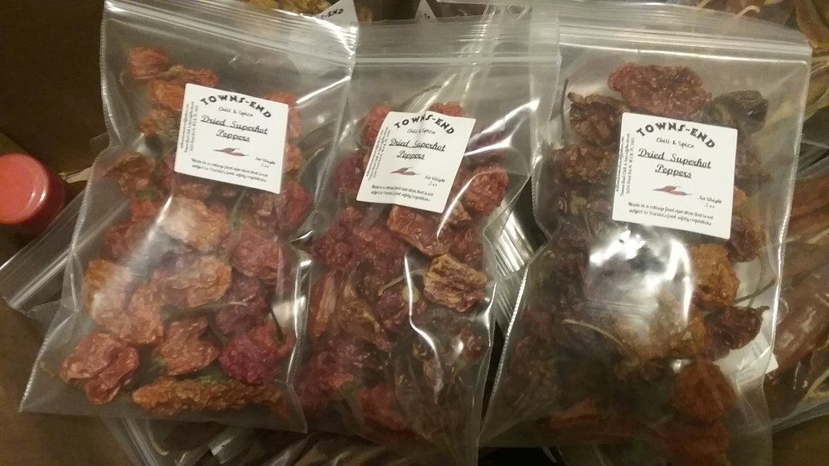 Whole Dried Ghost Pepper Pods – Towns-End Chili & Spice